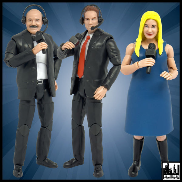 Ultimate Commentators With Deluxe Articulation for WWE & AEW Figures ...