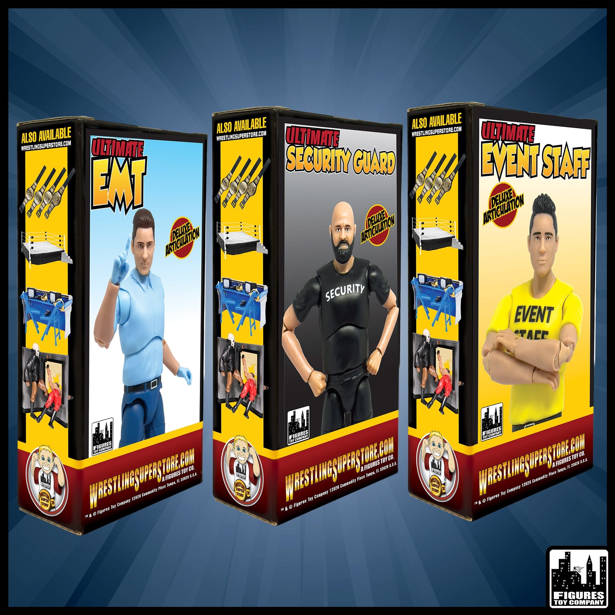Ultimate Security Guard, Event Staff Worker & EMT Wrestling Figures ...