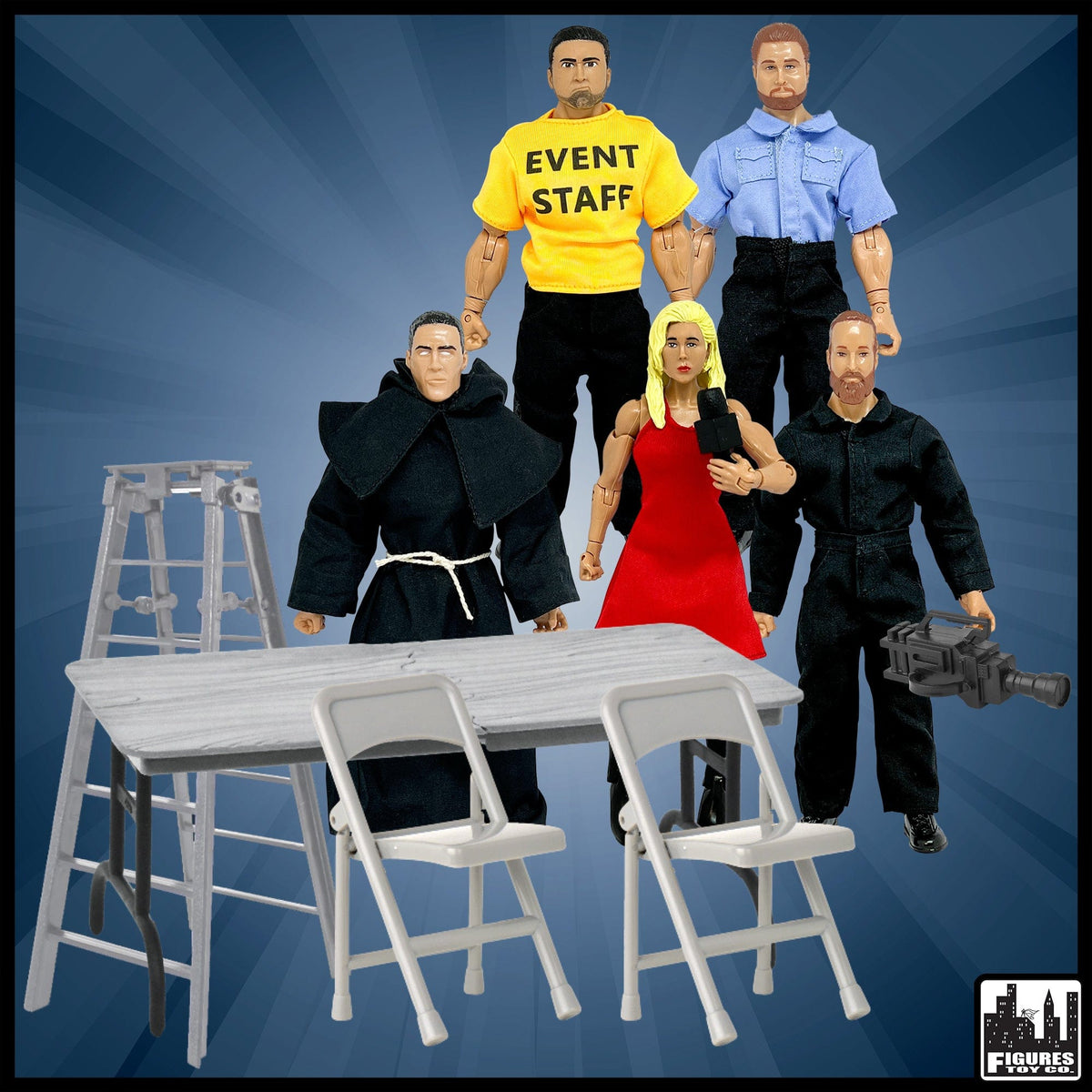 Set of 5 Wrestling Crew Figures & Ultimate Silver for WWE Figures ...