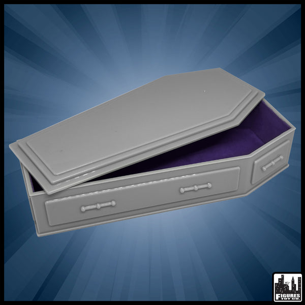 Gray Coffin for WWE & AEW Wrestling Action Figures - Figures Toy Company