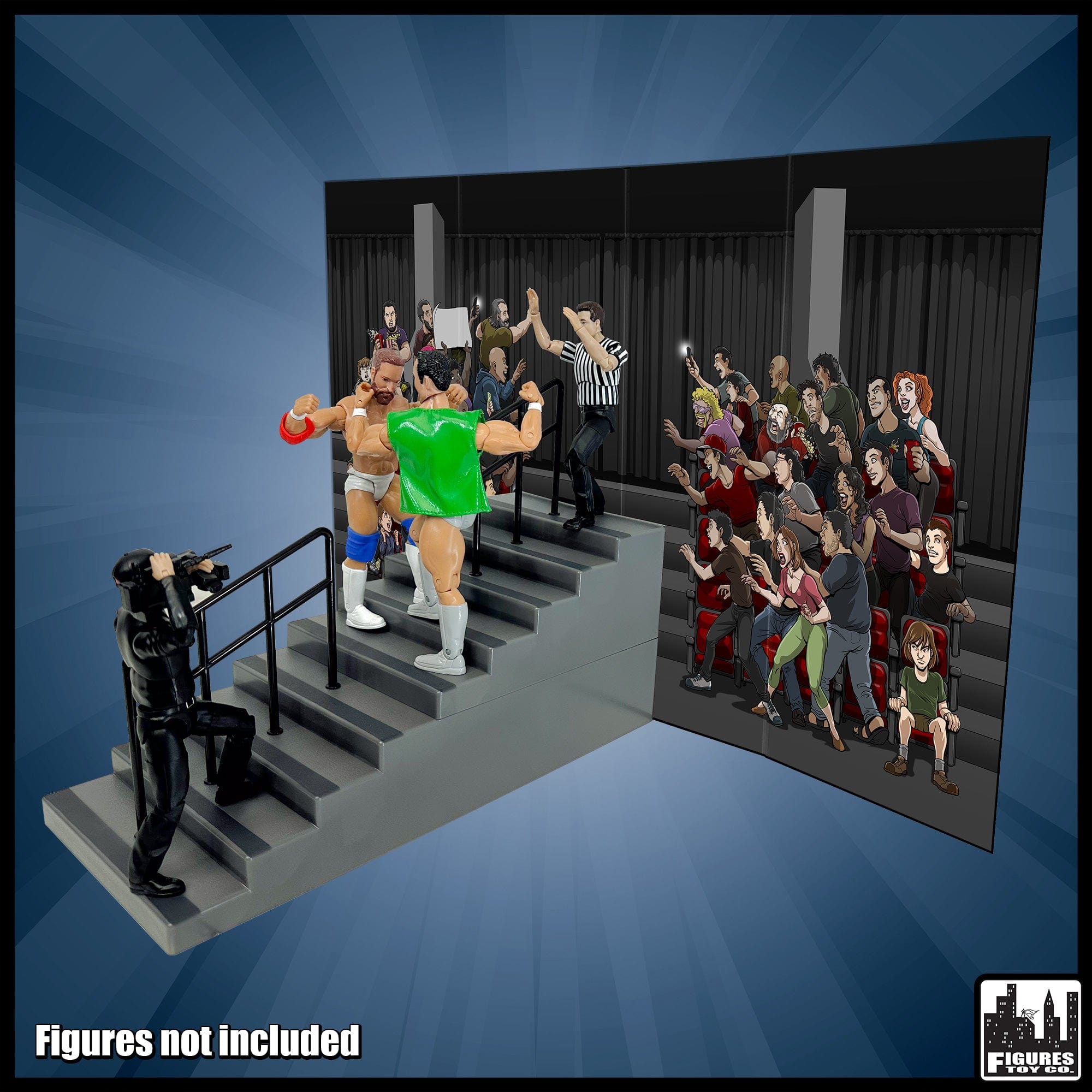 Arena Stairs Playset for WWE & AEW Wrestling Action Figures - Figures ...