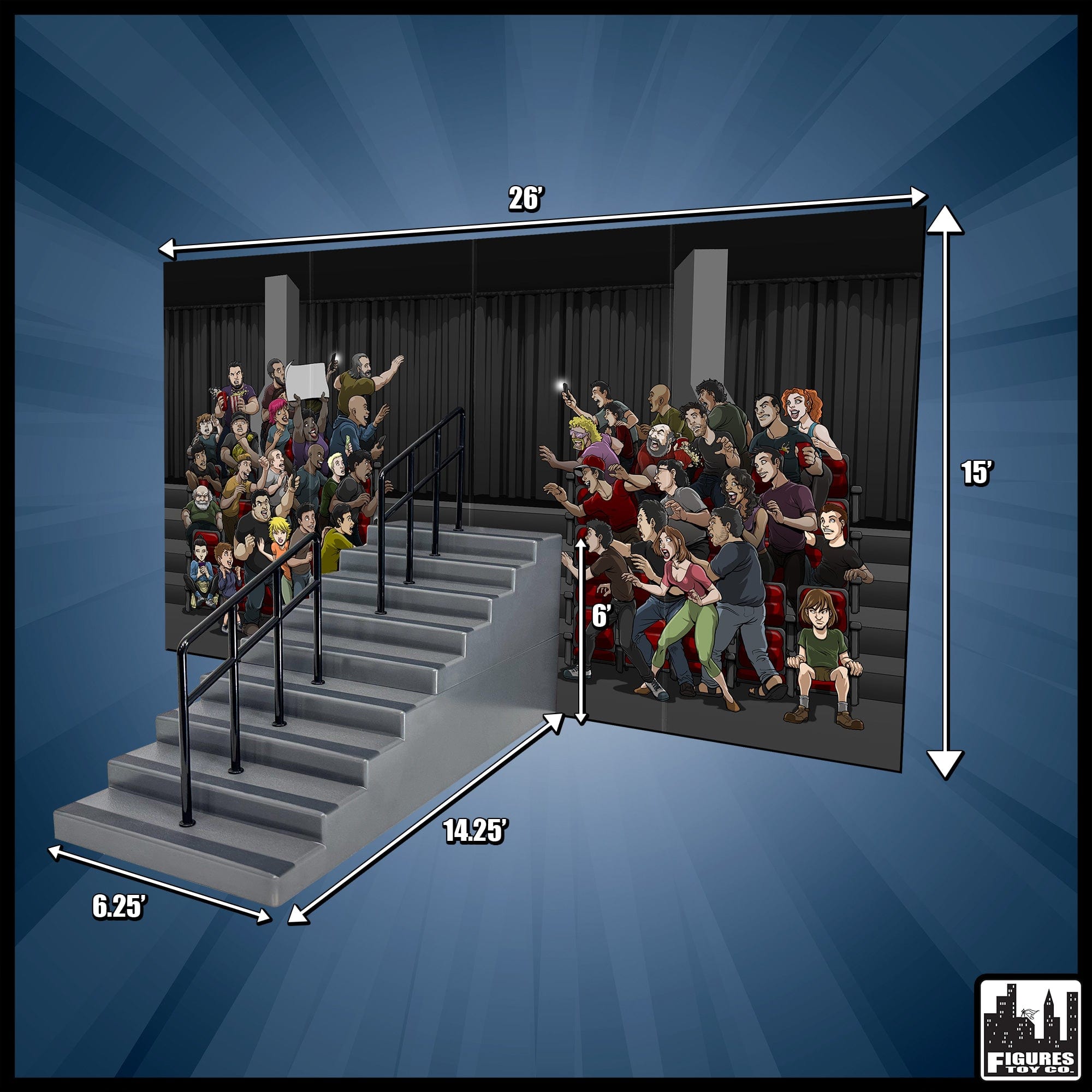 Arena Stairs Playset for WWE & AEW Wrestling Action Figures - Figures ...
