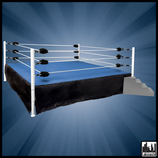 Black & Blue Ring Mat for Figures Toy Company Wrestling Figure Ring