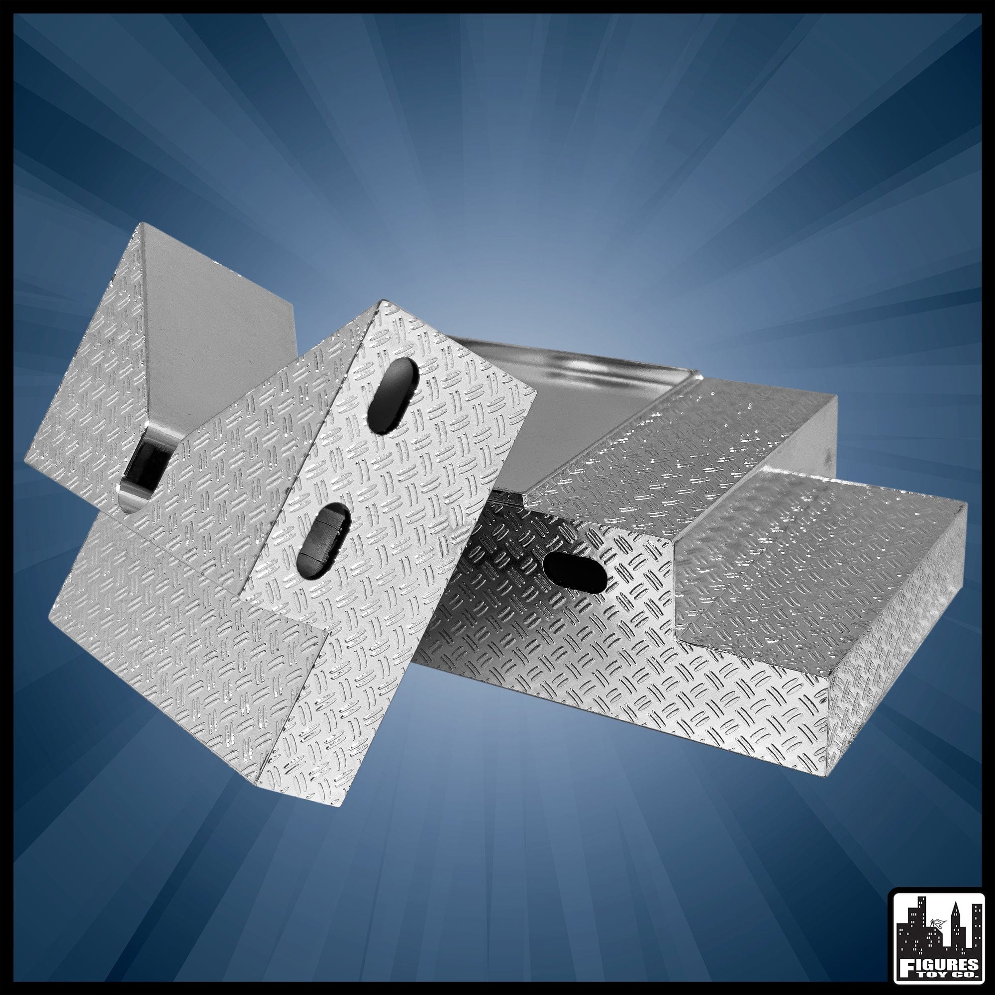 Chrome Plated Deluxe Breakable Ring Stairs for WWE Wrestling Figures ...