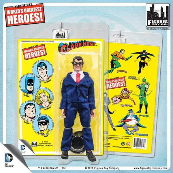 DC Comics 8 Inch Action Figures with Retro Cards: Clark Kent - Figures ...