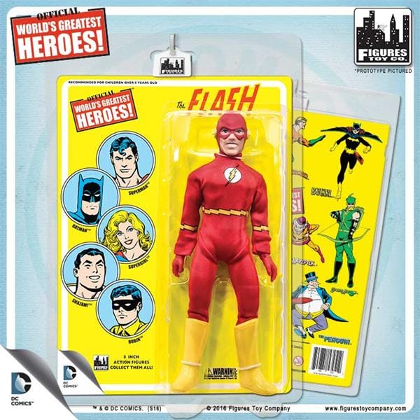 DC Comics 8 Inch Action Figures with Retro Cards: Flash - Figures Toy ...