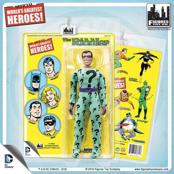 DC Comics 8 Inch Action Figures with Retro Cards: Riddler - Figures Toy ...