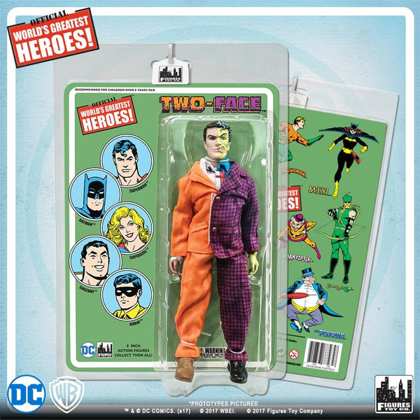 DC Comics 8 Inch Action Figures with Retro Cards: Two-Face - Figures ...