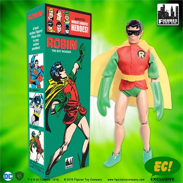 DC Comics Retro 8 Inch Action Figures: Boxed Robin - Figures Toy Company