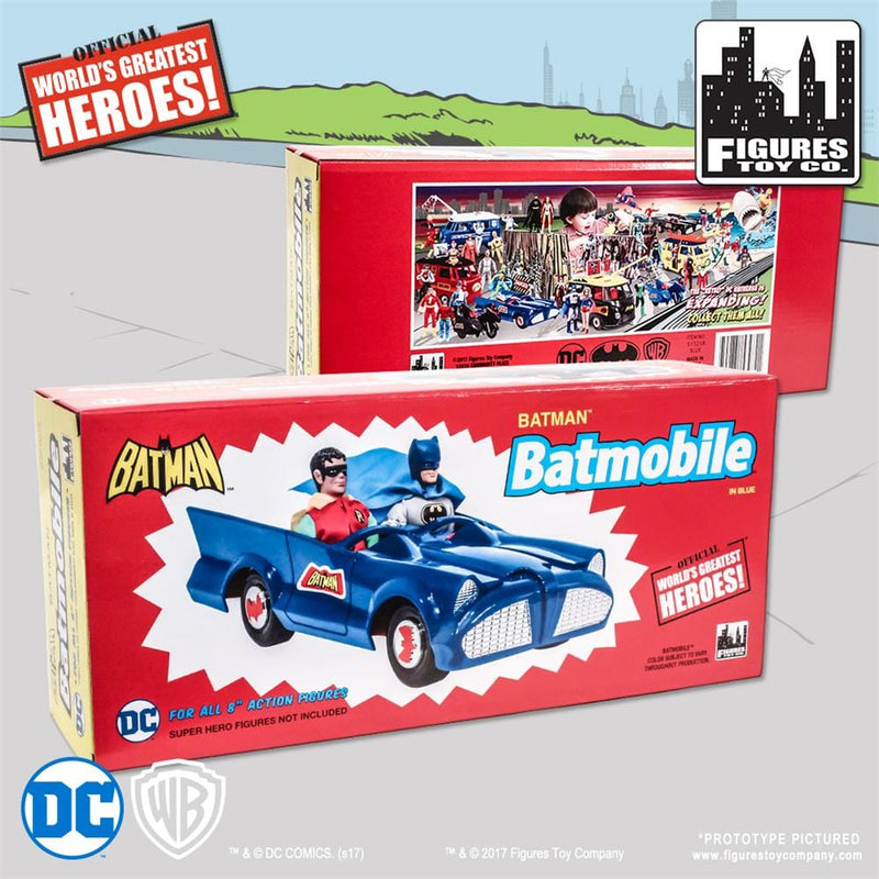 DC Comics Retro Batman Batmobile Playset (Blue) - Figures Toy Company