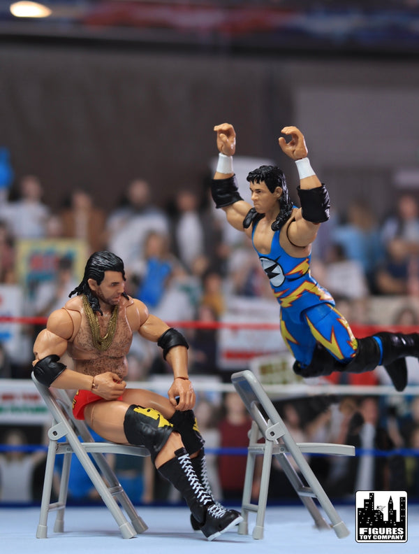 Set of 12 Black Folding Chairs for WWE & AEW Wrestling Action Figures ...