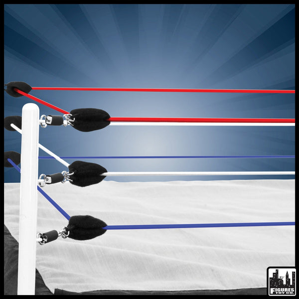 Red, White & Blue Ring Ropes for SMALL WWE Wrestling Figure Rings ...