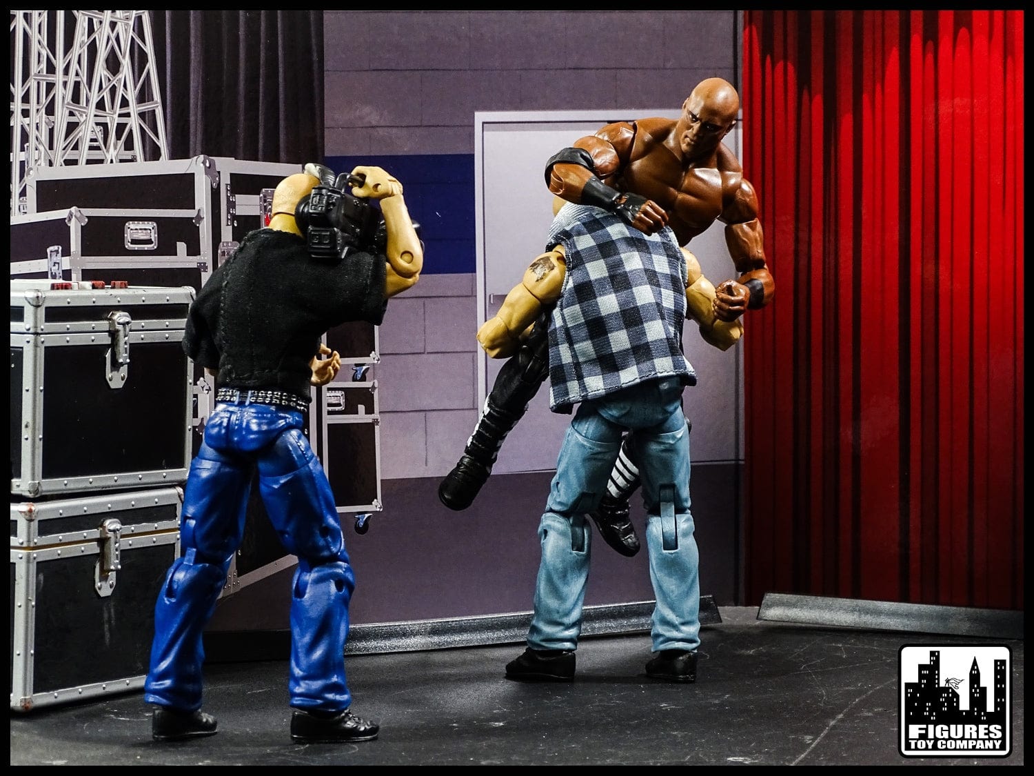 Reversible Wrestling Action Figure Backdrops for WWE Wrestling Figures ...