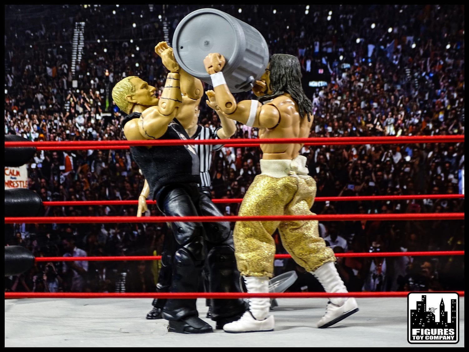 Set of 12 Black Trash Cans for WWE & AEW Wrestling Action Figures ...