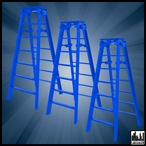 Set of 3 Blue Ladders for WWE & AEW Wrestling Action Figures - Figures ...