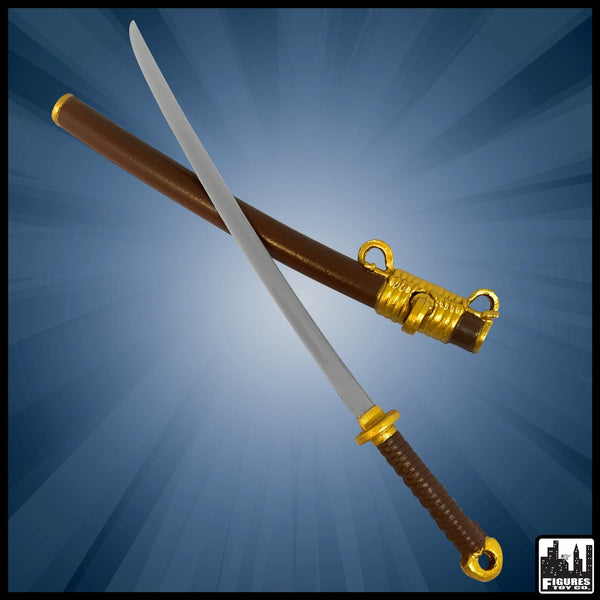 Set of 3 Brown Plastic Toy Katana Swords with Removable Sheath for 6-8 ...