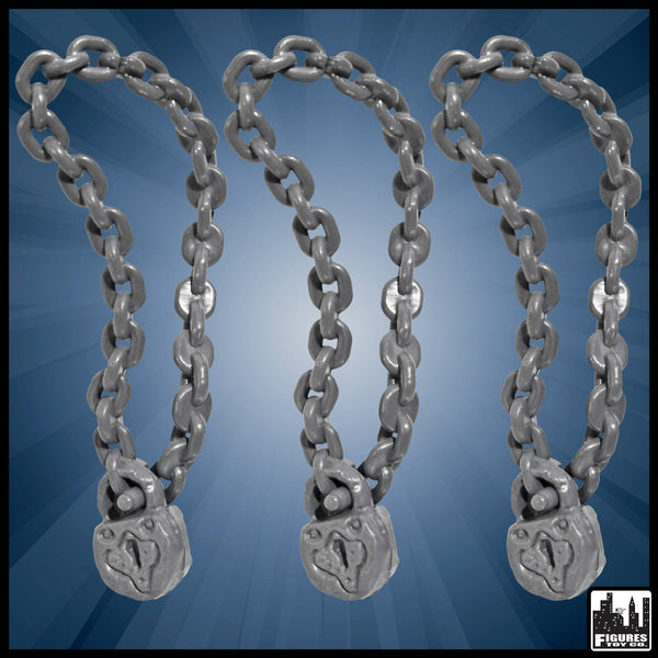 Set of 3 Chain and Locks for WWE & AEW Wrestling Action Figures ...