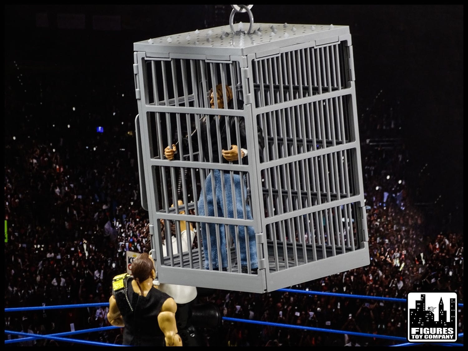 Shark Cage Playset for WWE & AEW Wrestling Action Figures - Figures Toy ...