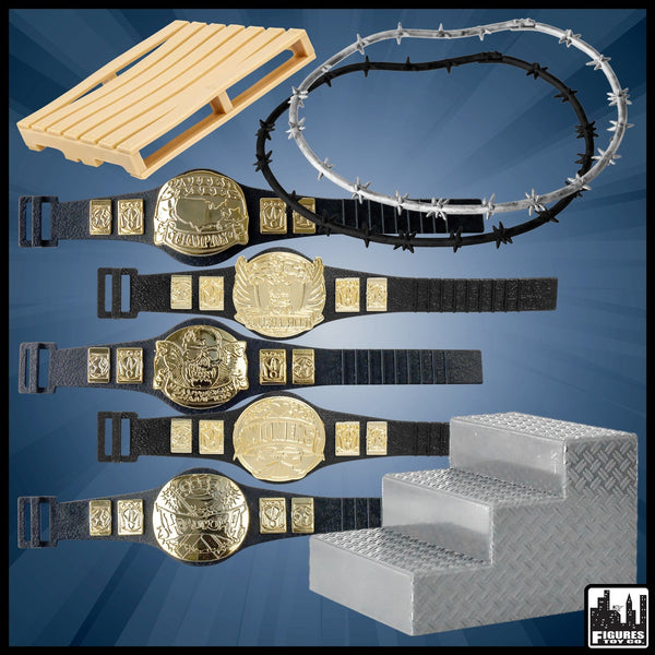 Starter Accessory Set for WWE & AEW Wrestling Action Figures [Version ...