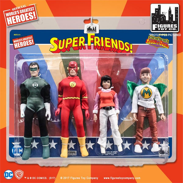 Super Friends Retro 8 Inch Action Figures Series Four Pack: Green Lant ...