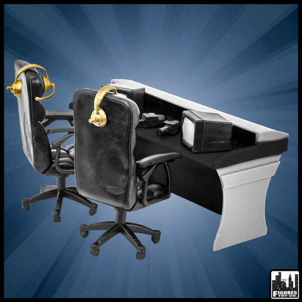 ULTIMATE Black Commentator Table Playset for WWE Wrestling Figures ...