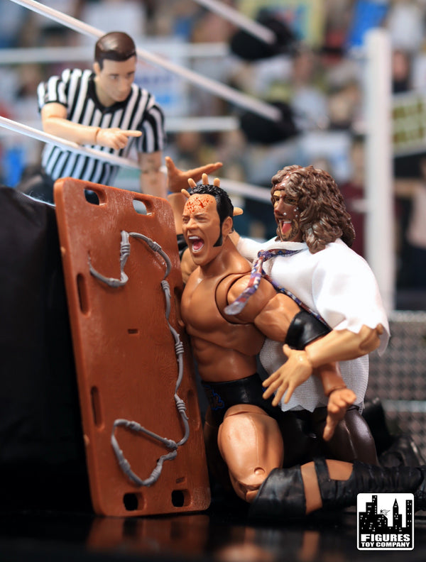 Wooden Board with Barbed Wire for WWE & AEW Wrestling Action Figures ...